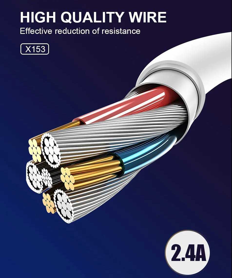 کابل آیفون (لایتنینگ) 1 متری WUW X153 - آوتل کرج